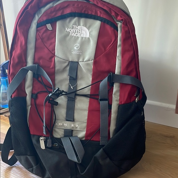 The North Face | Bags | The North Face Red And Gray Backpack | Poshmark